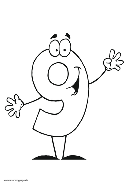Number 9 Colouring Page MummyPages ie Number 9 Colouring Page MummyPages ie