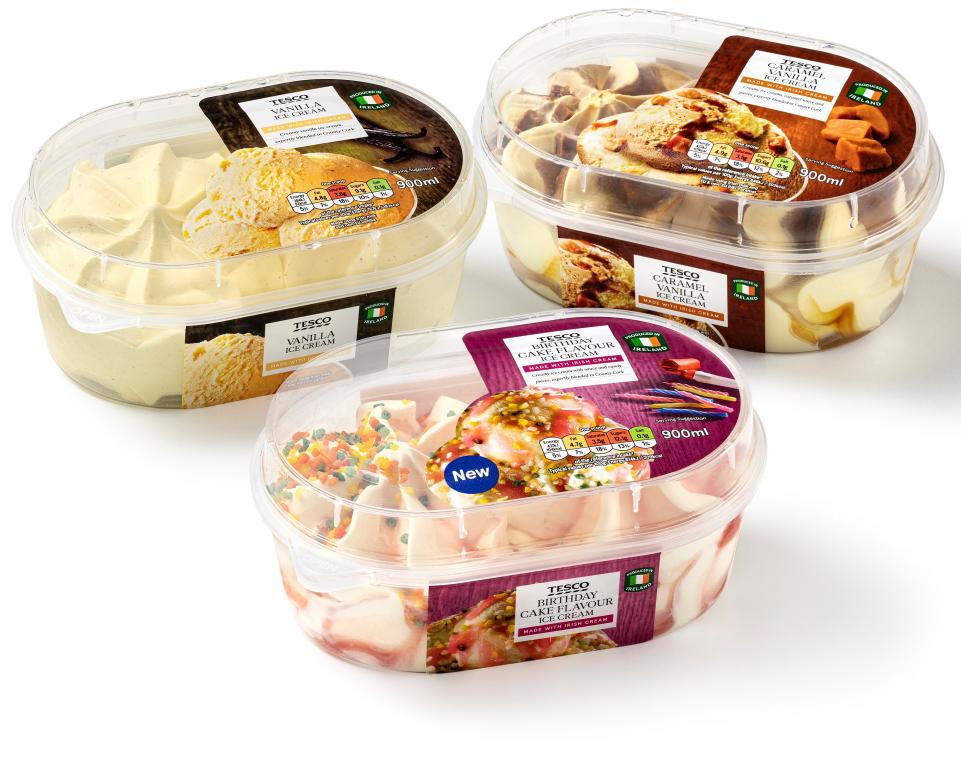 Tesco launches ice cream range with four cool new flavours
