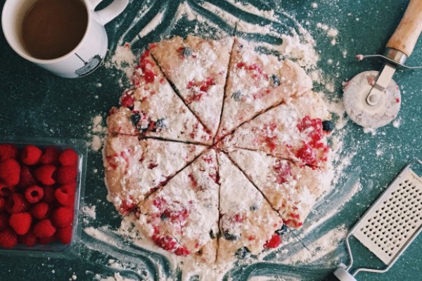 Afternoon tea inspo: Raspberry & white chocolate scones